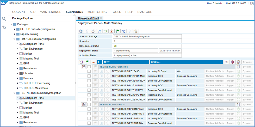 Copy Scenario for Subsidiary Integration in SAP Integration Framework 2 ...